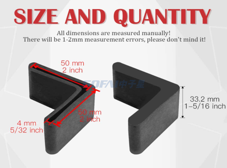 Furniture L Shape Angle Iron Rubber Feet Leg Cap - Buy Angle Iron ...
